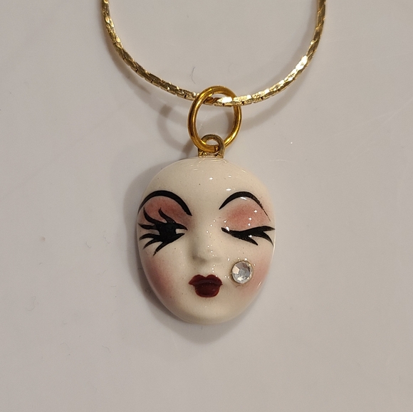 Fancy Faces | Jewelry | Vintage Fancy Faces Hand Painted Porcelain Mask ...